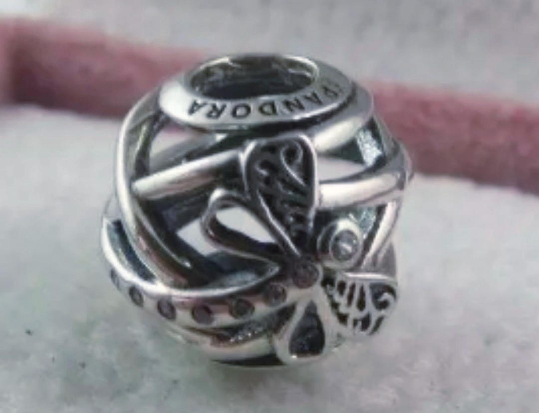 Pandora Retired Rare Dreamy Dragonfly Charm Authentic Openwork ...