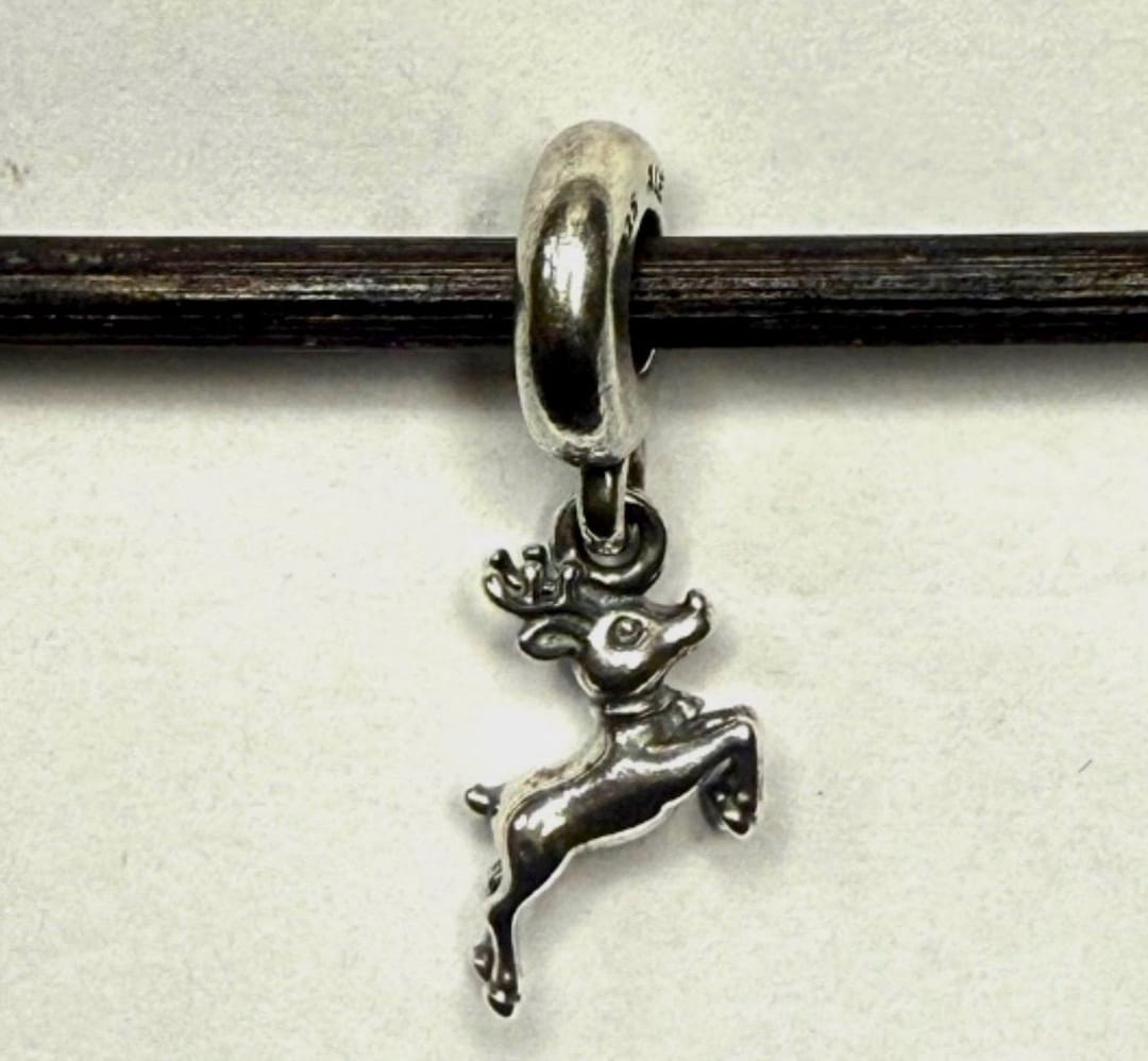 Pandora Reindeer Retired Dangle Charm - Etsy