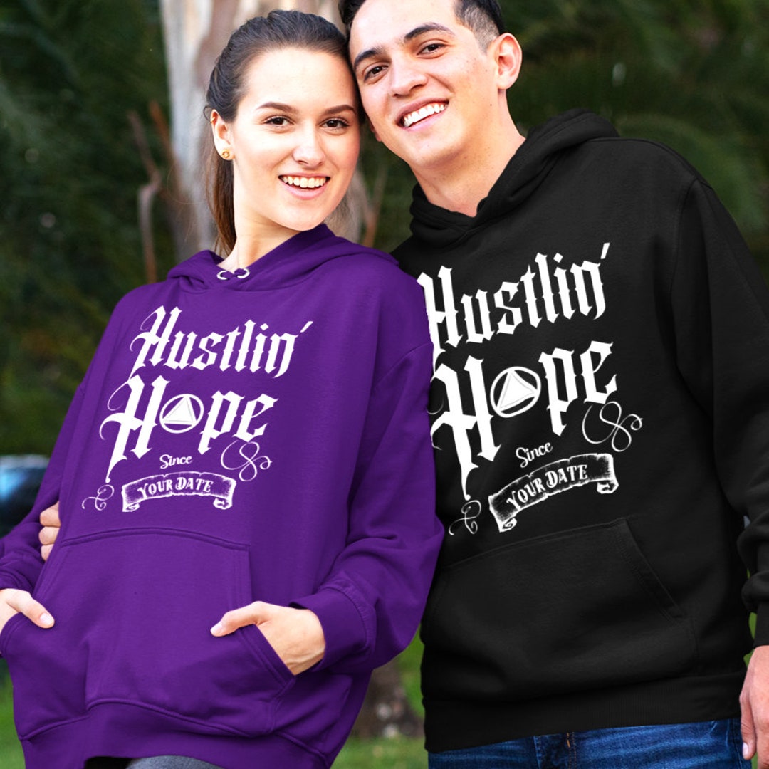 Custom Sobriety Date/recovery Unisex Pullover Hoodie, AA 12 Alcoholics ...