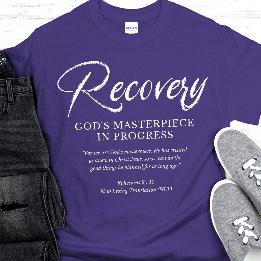 Addiction Recovery T-shirt Inspiring Sobriety Recovery, God's ...