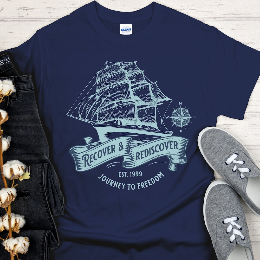 Addiction Recovery T-shirt Inspiring Sobriety Recover and Rediscover - Etsy