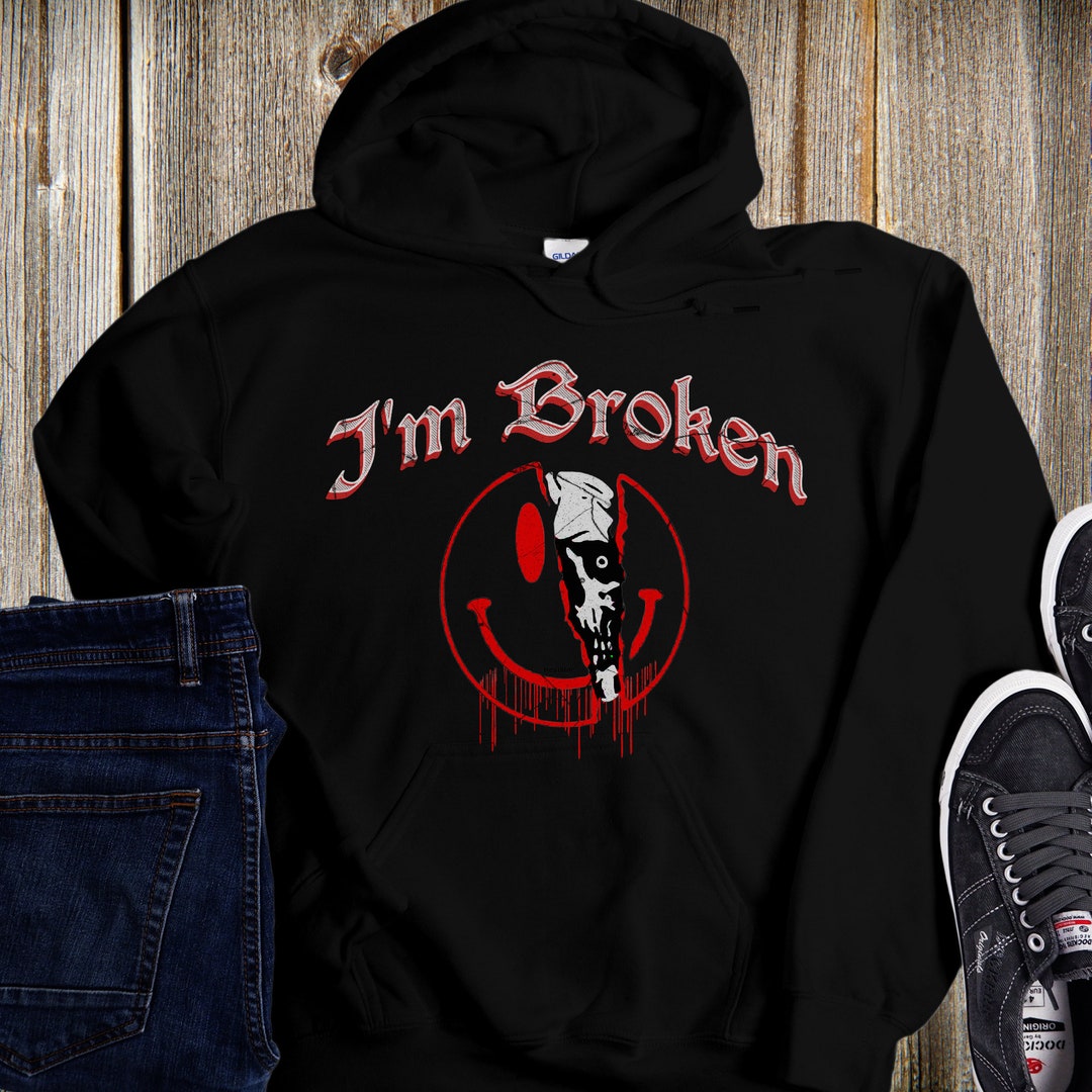 I'm Broken Smiley Face & Skull Addiction Recovery Unisex - Etsy
