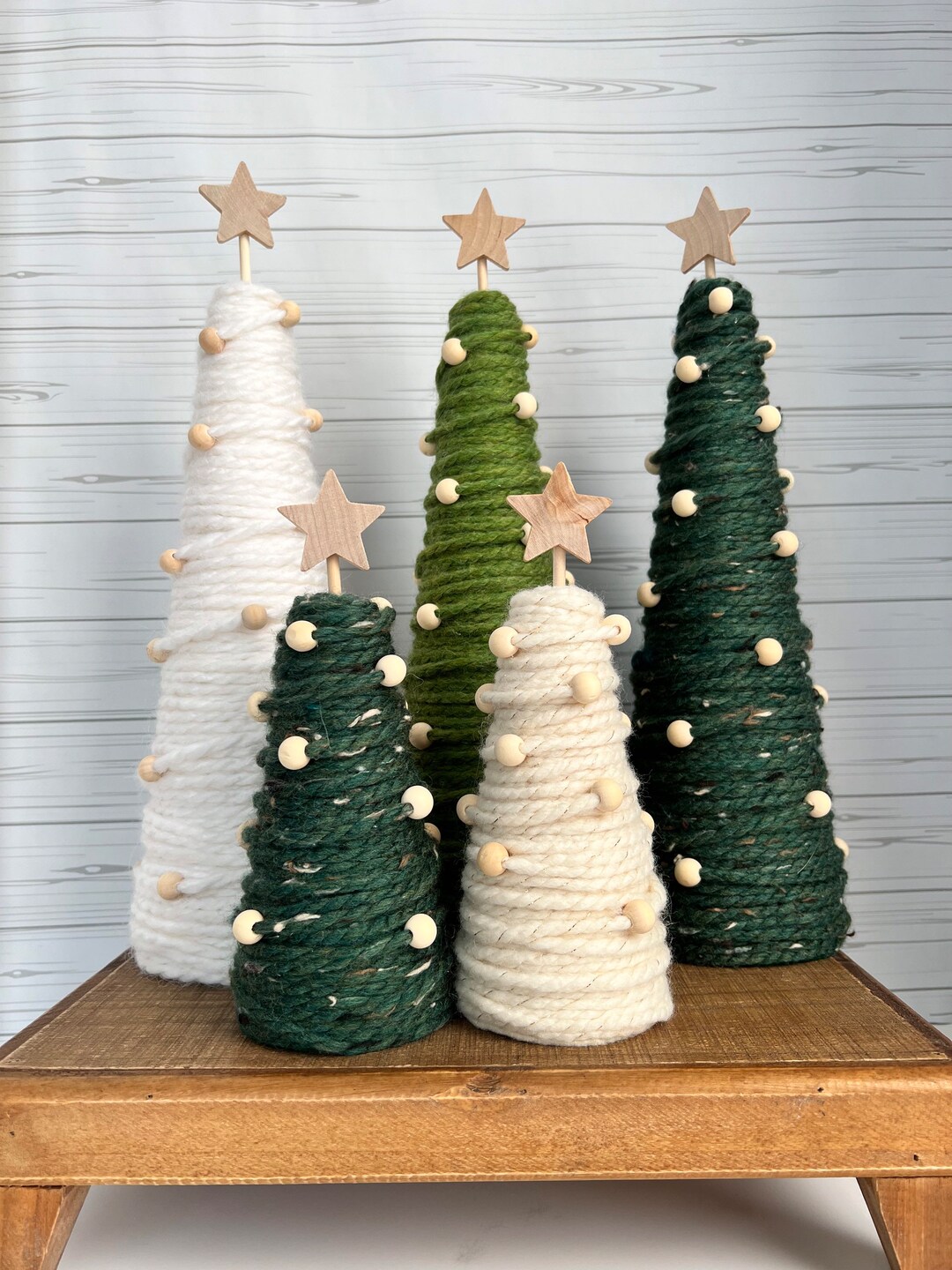 Yarn and Wooden Bead Trees - Etsy