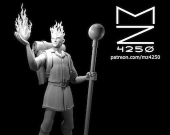 Human Fire Sorcerer Miniature - Etsy