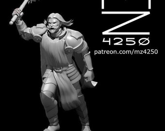 Sephirael Winged Paladin Human Male Cleric Miniature for Tabletop Games ...