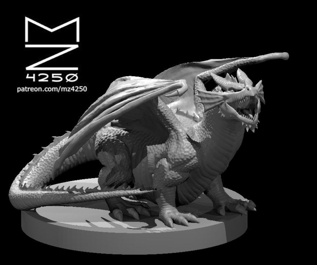 Chonky Red Dragon Wyrmling Miniature - Mz4250 - D&D Dungeons and ...
