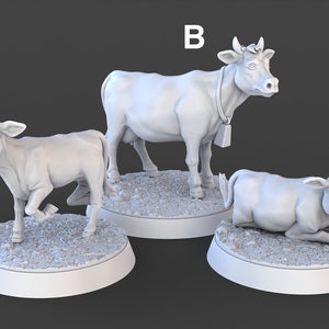 Farm Animals Set by STL Miniatures - RPG Wargames Tabletop Gaming Minis ...