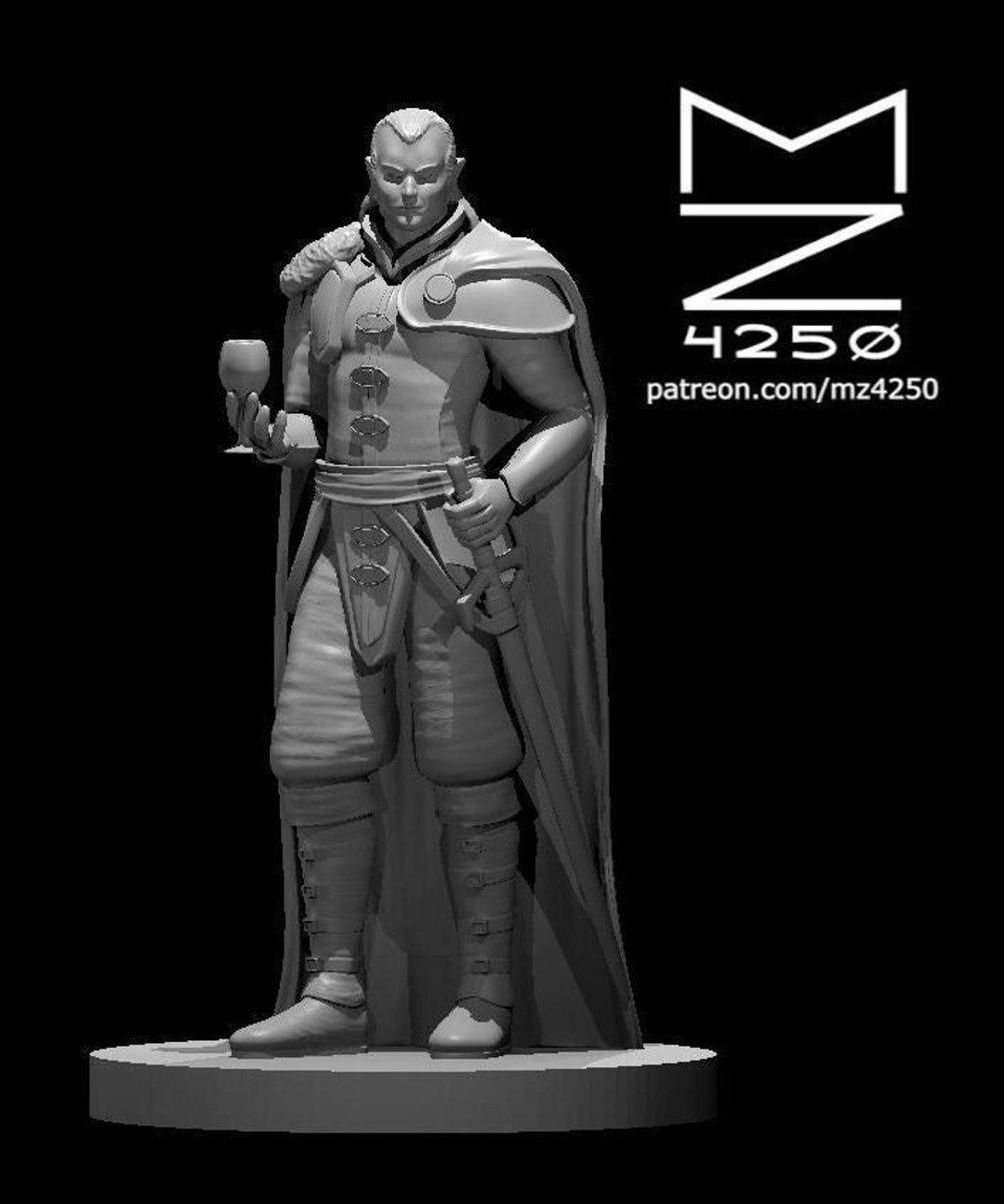 Vampire Lord Mini - Mz4250 - D&D Pathfinder Fantasy RPG Tabletop ...