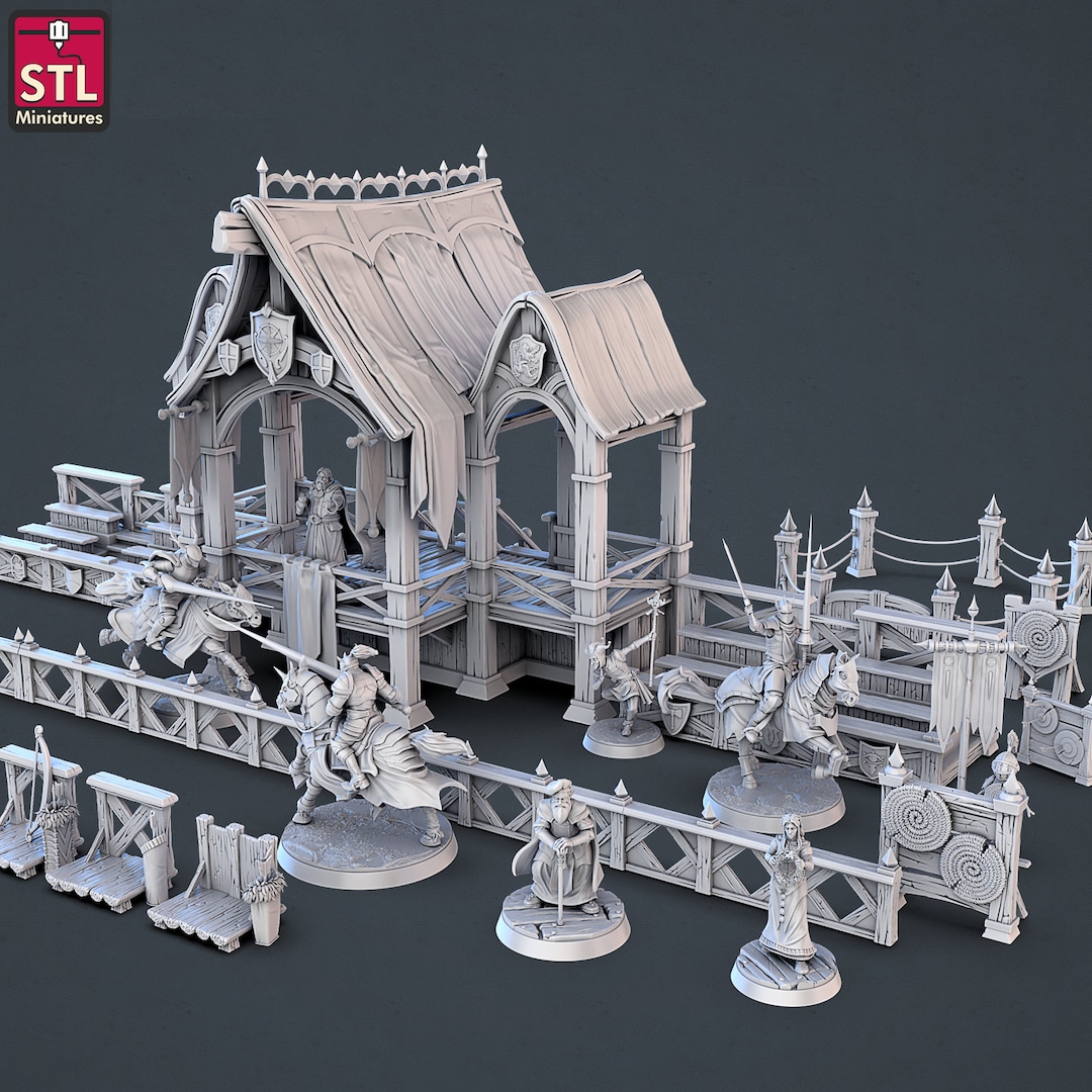 Jousting Set by STL Miniatures - RPG Wargames Tabletop Gaming - Minis ...
