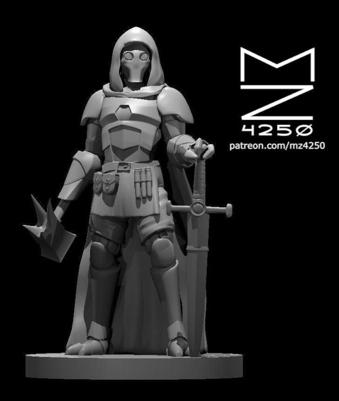 Porcelain Warforged Fighter Mini - Mz4250 - D&D Pathfinder Fantasy RPG ...