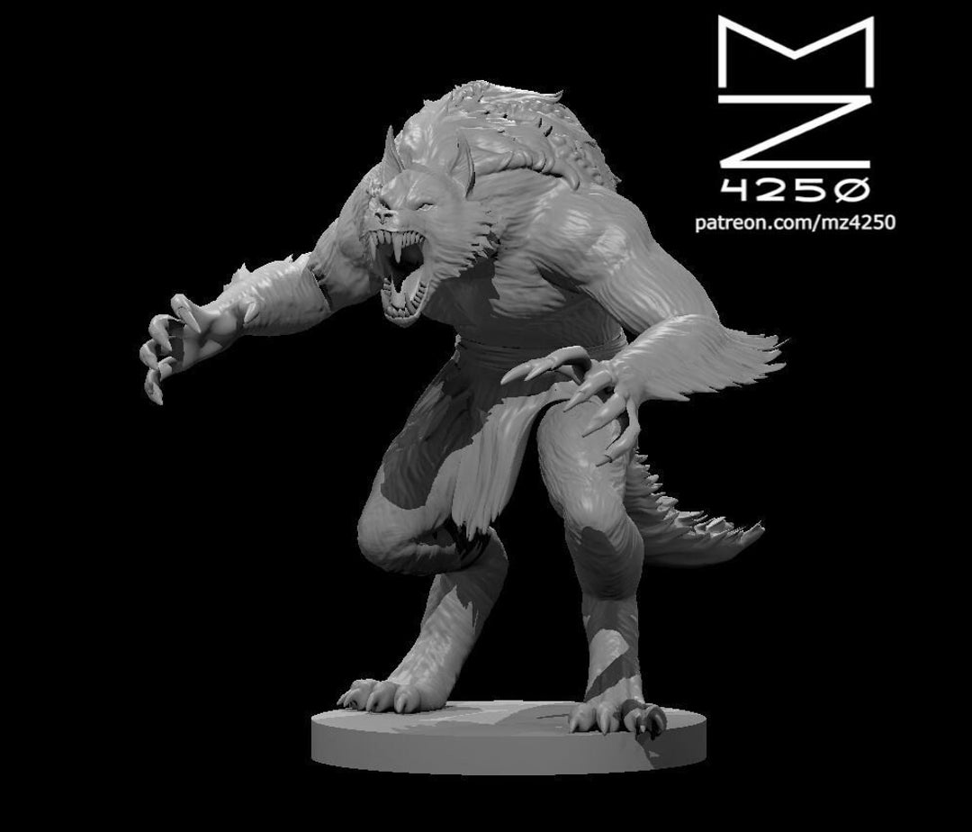 Werewolf Mini - Mz4250 - D&D Pathfinder Fantasy RPG Tabletop ...