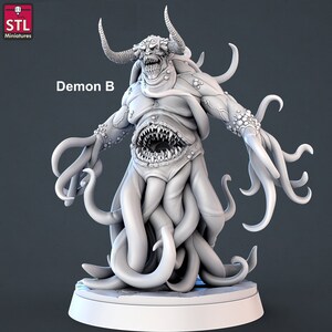 Demon Set STL Miniatures Dnd RPG Wargames Tabletop Fantasy Gaming Mini ...