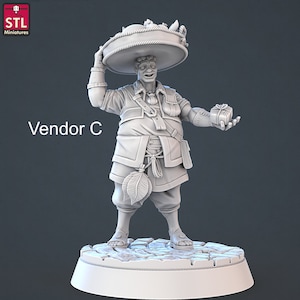 Food Vendors Set - STL Miniatures - Dnd RPG Wargames Tabletop Fantasy ...