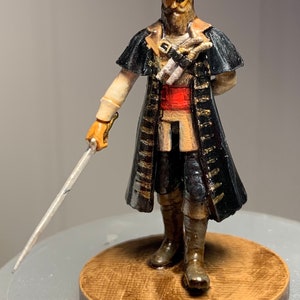 Male Pirate Captain Miniature - Mz4250 - Fantasy RPG Tabletop ...
