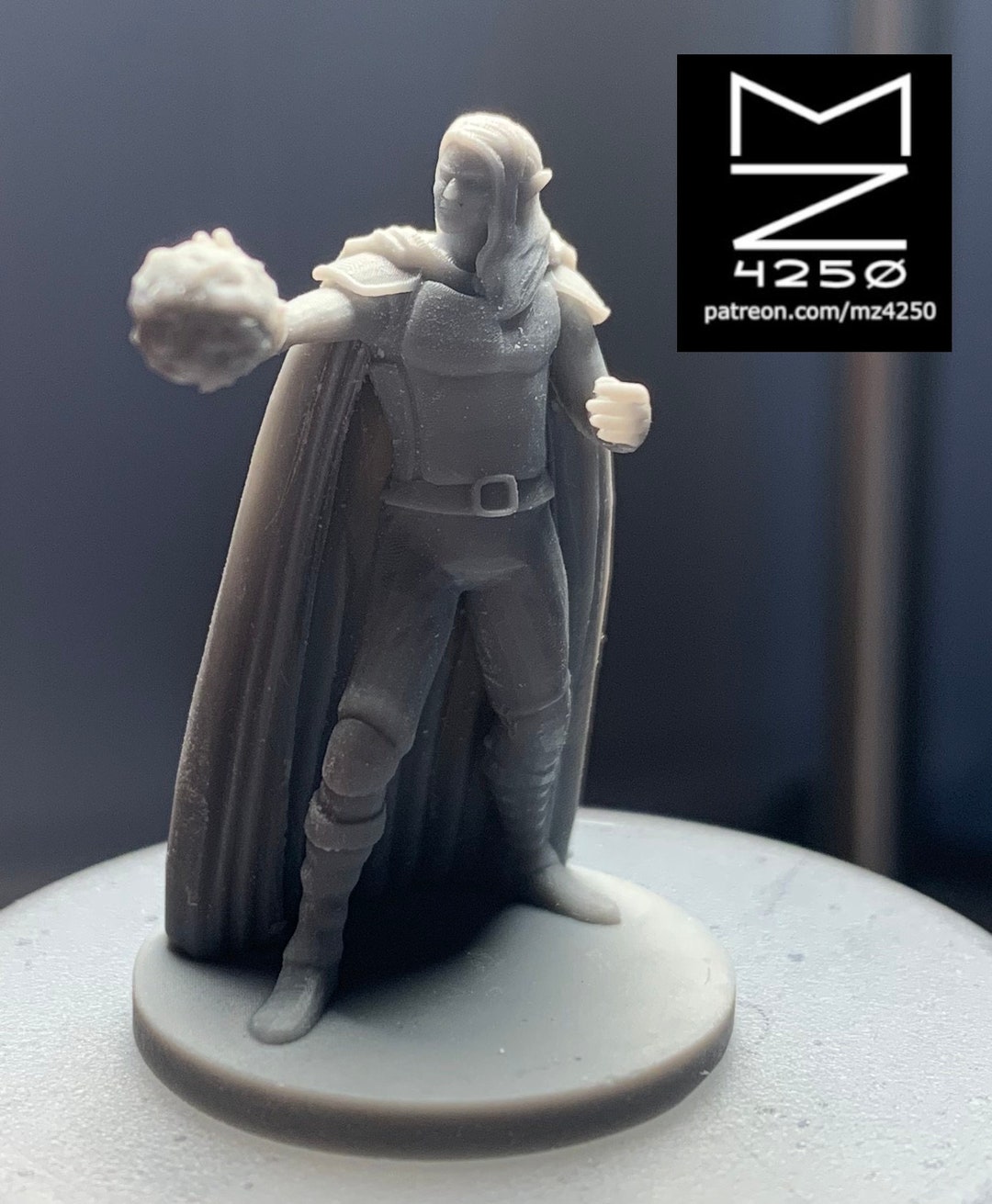 Male Elf Warlock Miniature - Mz4250 - Fire Mage Sorcerer Wizard D&D ...