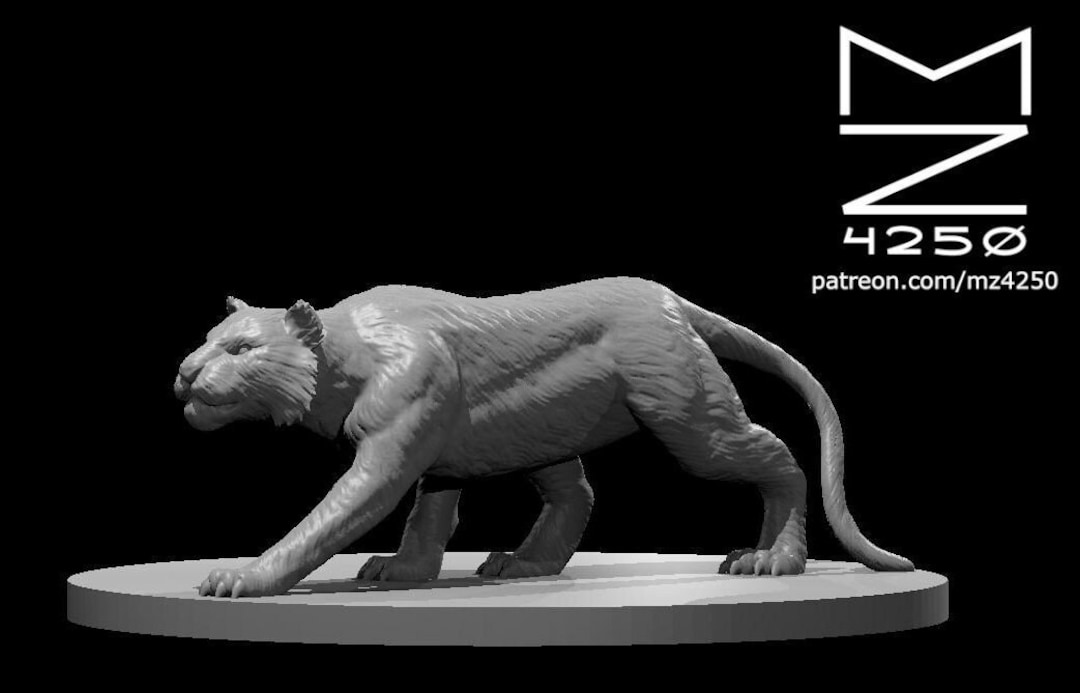 Tiger Mini - Mz4250 - D&D Dungeons and Dragons Fantasy RPG Tabletop ...