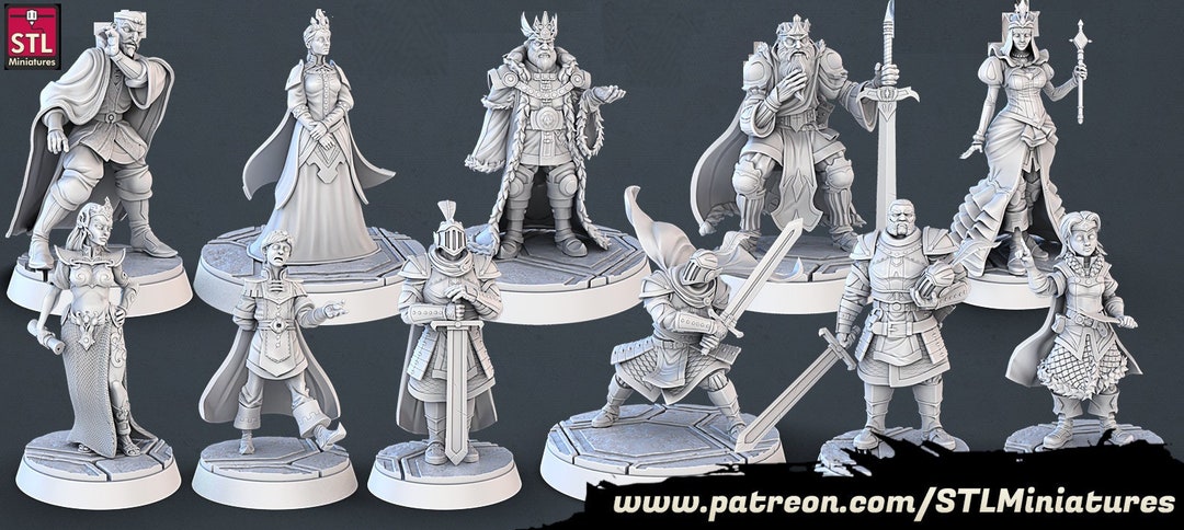 Royal Court Set by STL Miniatures - RPG Wargames Tabletop Gaming ...