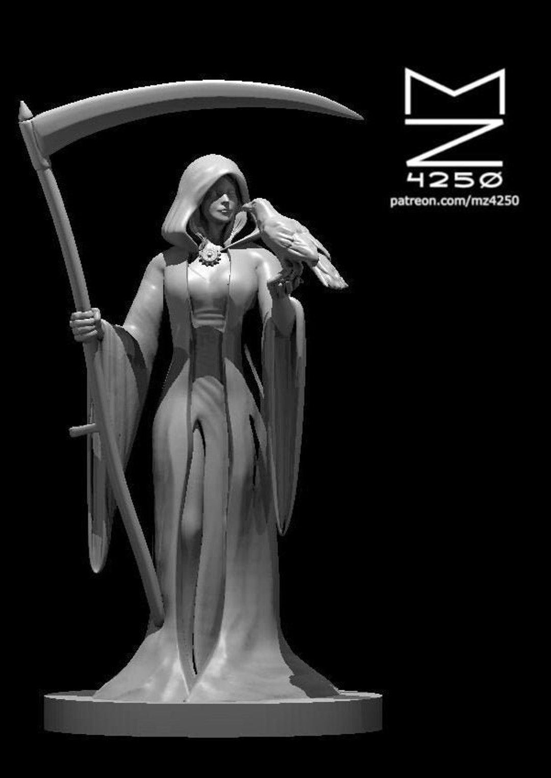 Raven Queen Miniature - Mz4250 - Mage Wizard Warlock Sorceress Elf ...