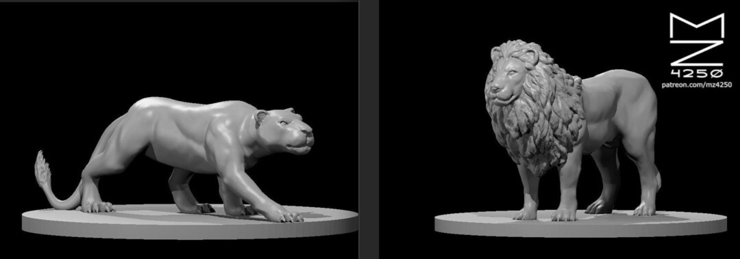 Lion / Lioness Mini - Mz4250 D&D Dungeons and Dragons Fantasy RPG ...