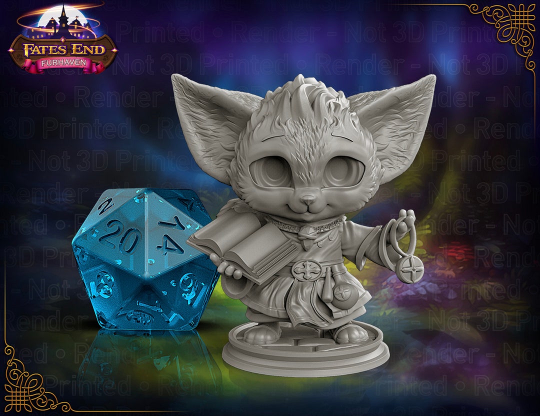 Kit the Fox Cleric Miniature - Fatesend Furhaven D&D 5e Dungeons and ...