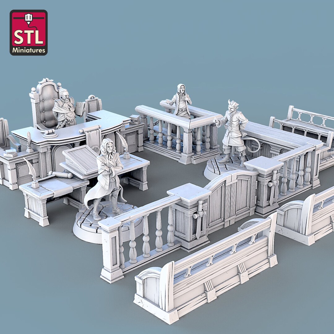 Magistrate Set - STL Miniatures - Dnd RPG Wargames Tabletop Fantasy ...