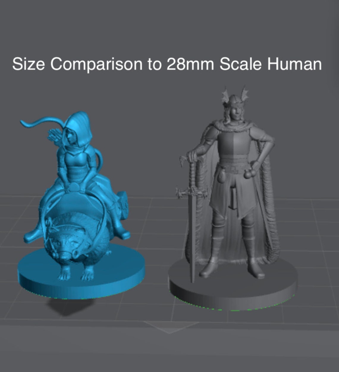 Halfling Female Ranger on Badger Mount Miniature Mz4250 - Etsy