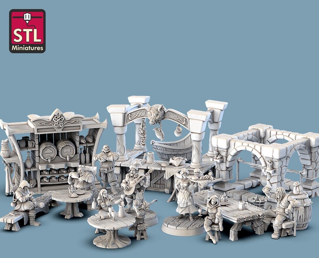 Inn Set - STL Miniatures - RPG Wargames Tabletop Gaming Dnd - Mini ...