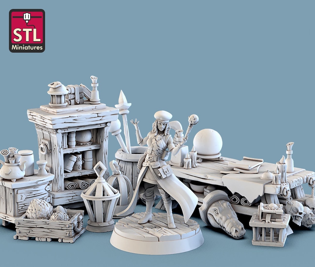 Magic Item Vendor Set - STL Miniatures - RPG Wargames Tabletop Gaming ...