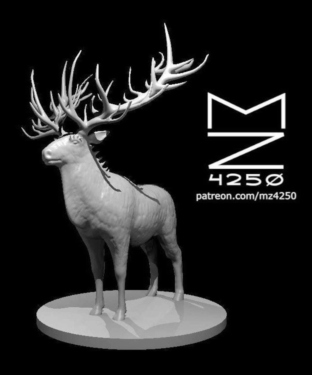 Dire Reindeer Mini - Mz4250 - D&D Pathfinder Fantasy RPG Tabletop ...