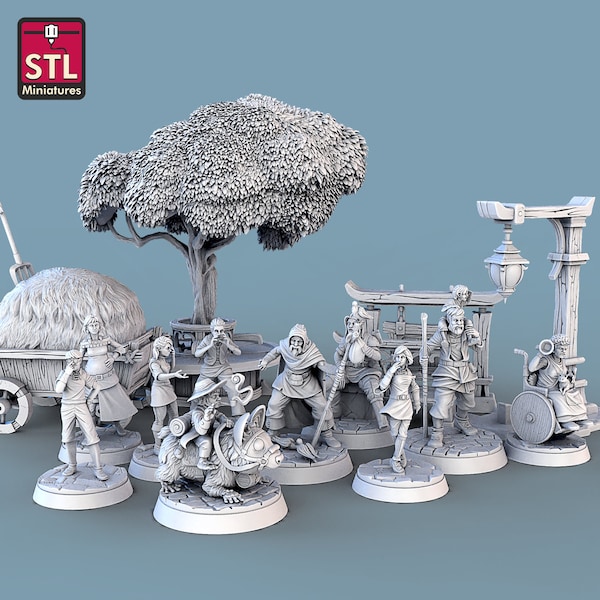 Dnd Stl Npc Villagers - Etsy