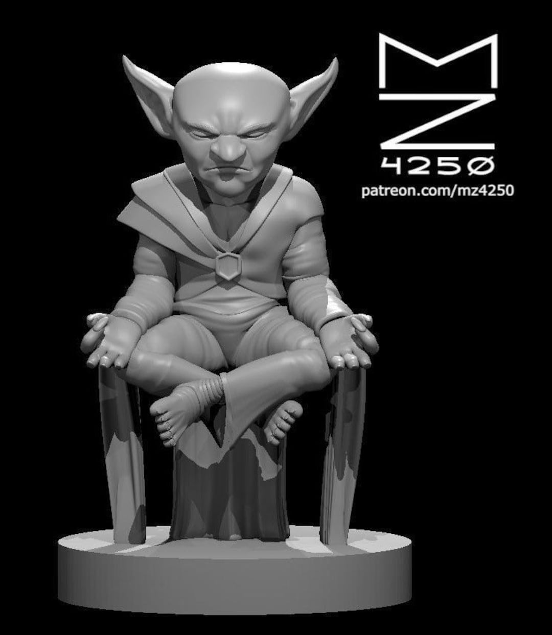 Goblin Monk Miniature - Mz4250 Meditating Martial Fighter D&D Dungeons ...