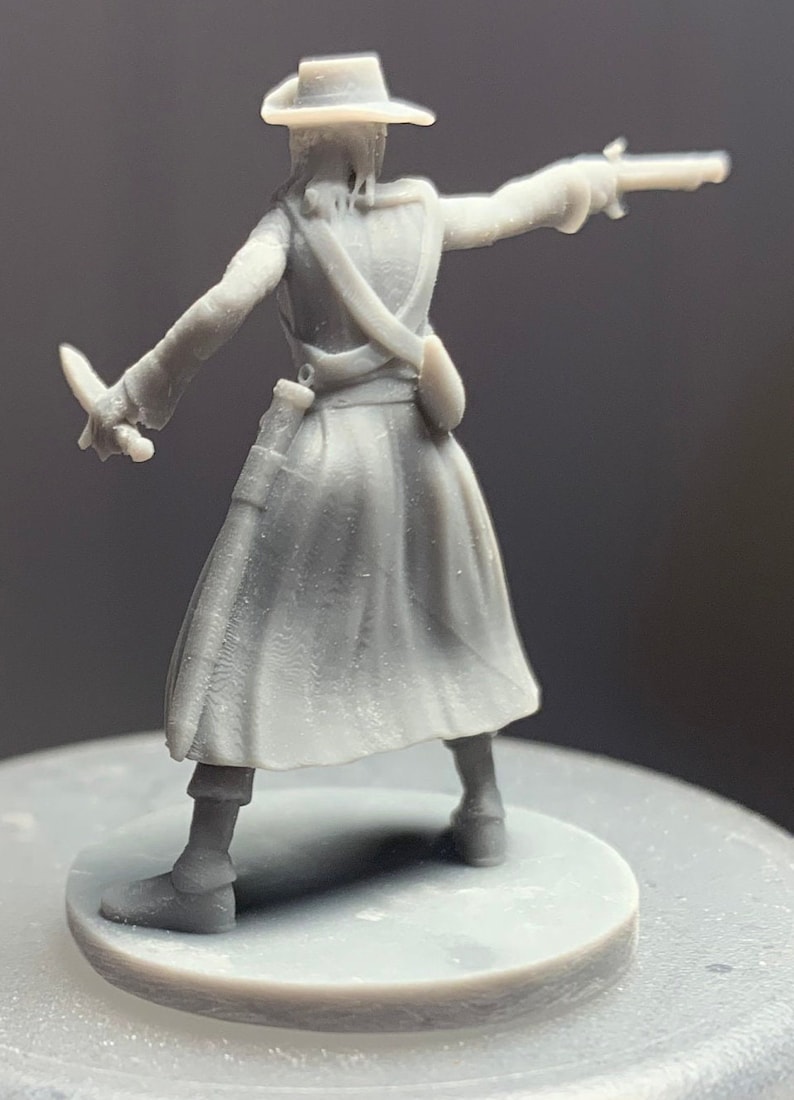 Female Pirate Gunslinger Miniature Mz4250 Fantasy RPG - Etsy