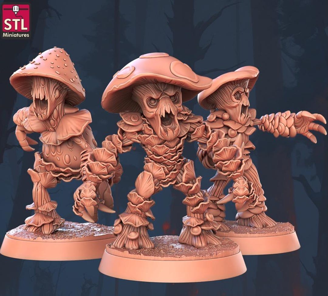 Violent Fungus Set - STL Miniatures - D&D Dungeons and Dragons ...