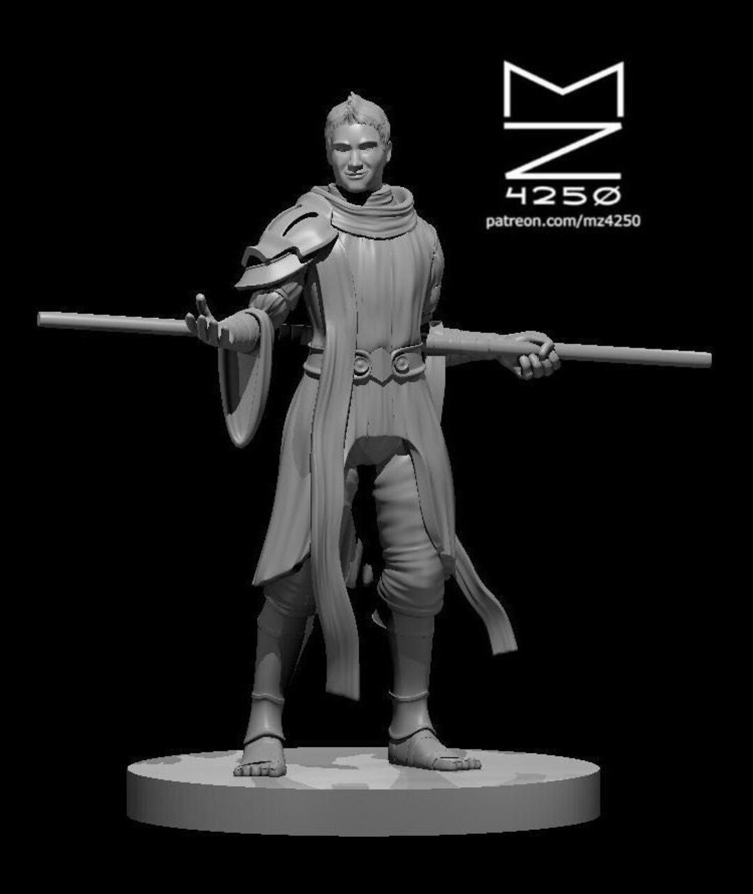 Human Male Monk Miniature - Mz4250 D&D Dungeons and Dragons Pathfinder ...