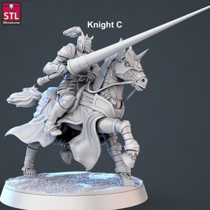 Jousting Set by STL Miniatures - RPG Wargames Tabletop Gaming - Minis ...