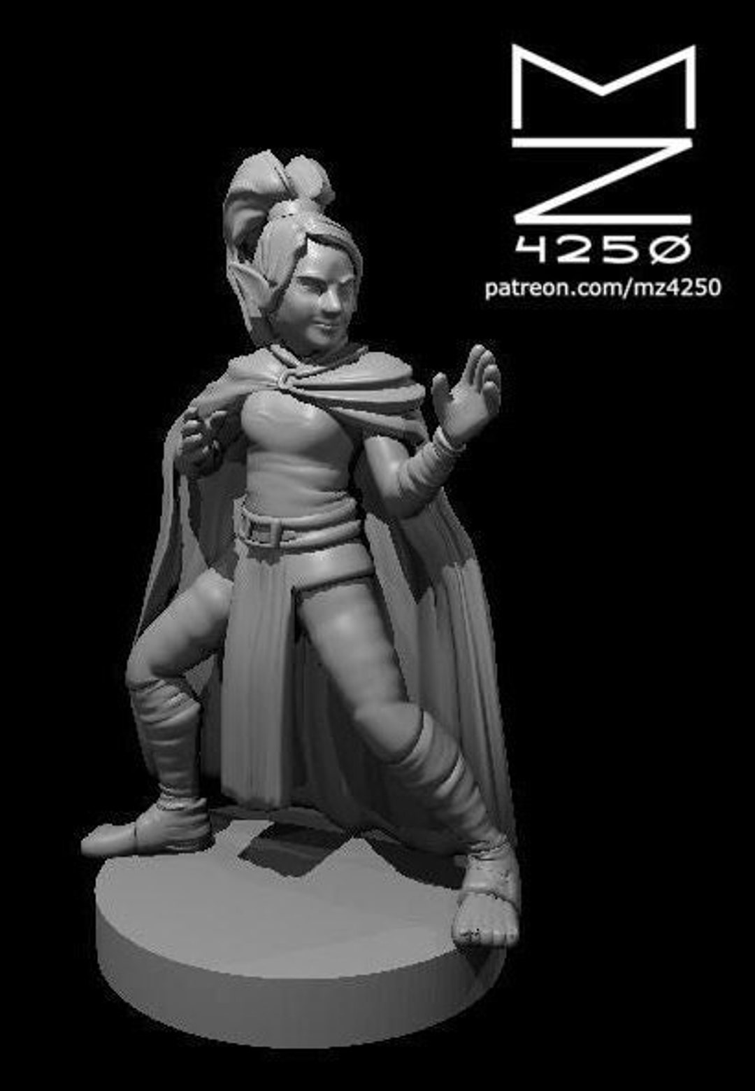 Female Gnome Monk Miniature - Mz4250 Rogue Fighter D&D Dungeons and ...