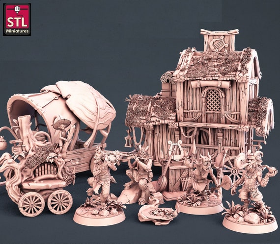 Satyrs Set by STL Miniatures RPG Wargames Tabletop Gaming - Etsy