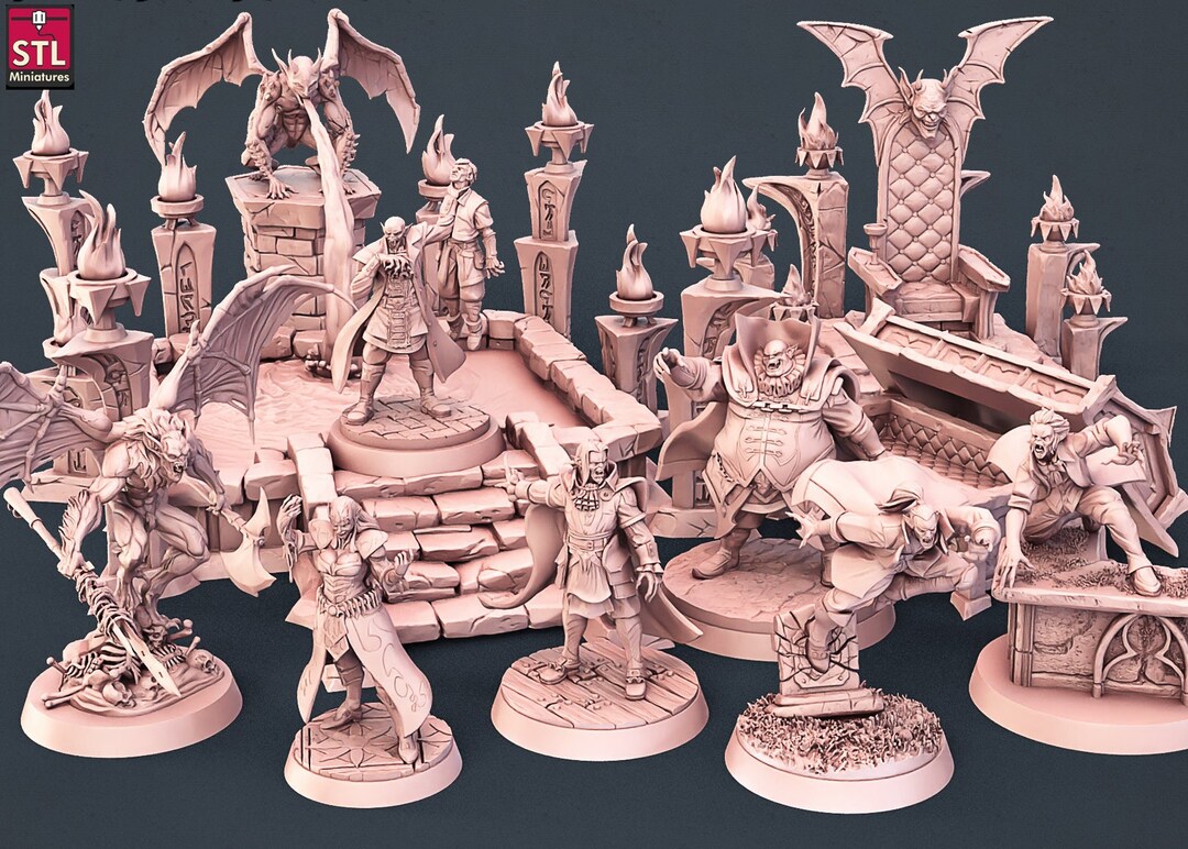 Vampire Set by STL Miniatures - RPG Wargames Tabletop Gaming - Minis ...