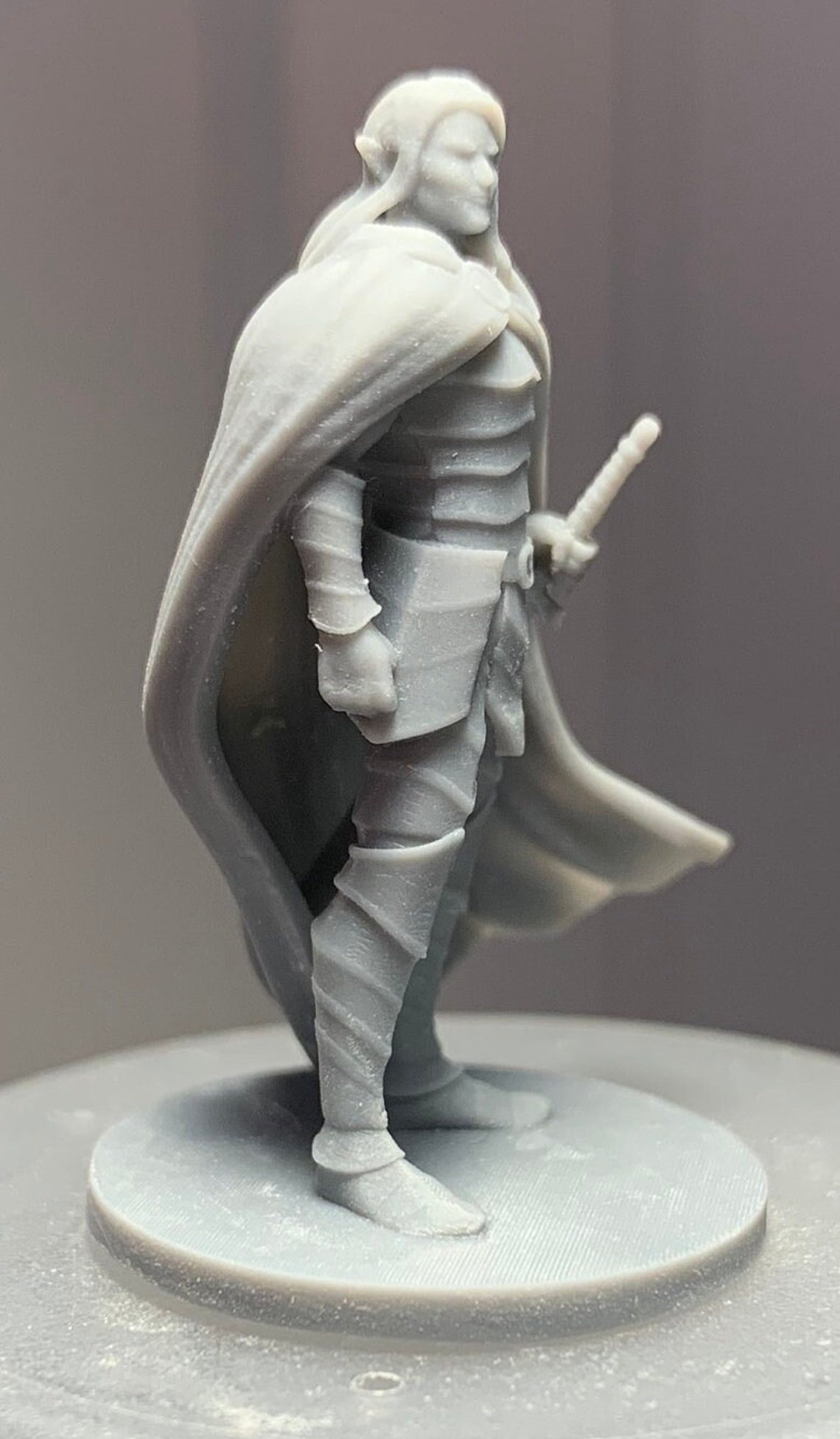 Male Elf Paladin Miniature - Mz4250 - Fighter Swordsman Knight D&D ...