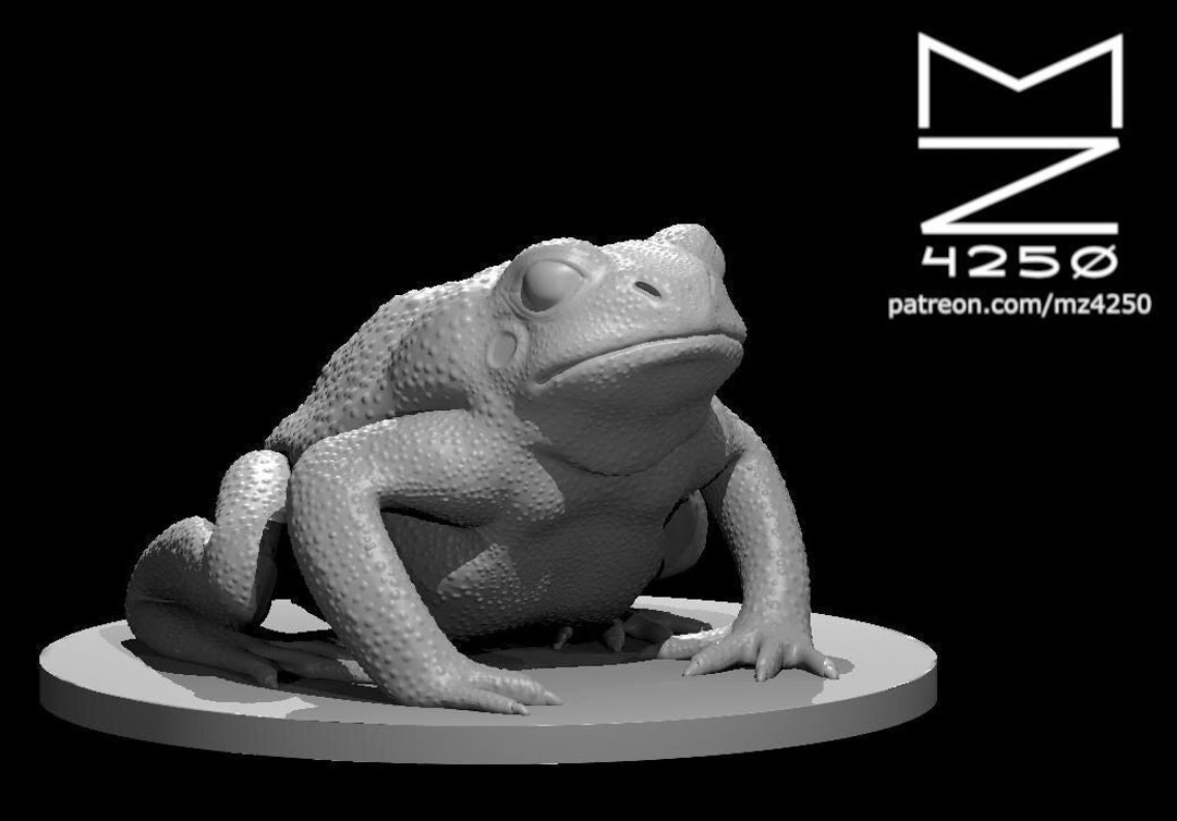 Giant Toad Mini - Mz4250 - Frog D&D Pathfinder Fantasy RPG Tabletop ...