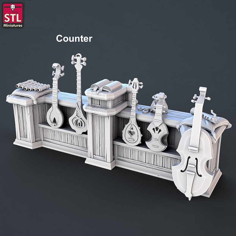 Music Store Set - STL Miniatures - Dnd RPG Wargames Tabletop Fantasy ...
