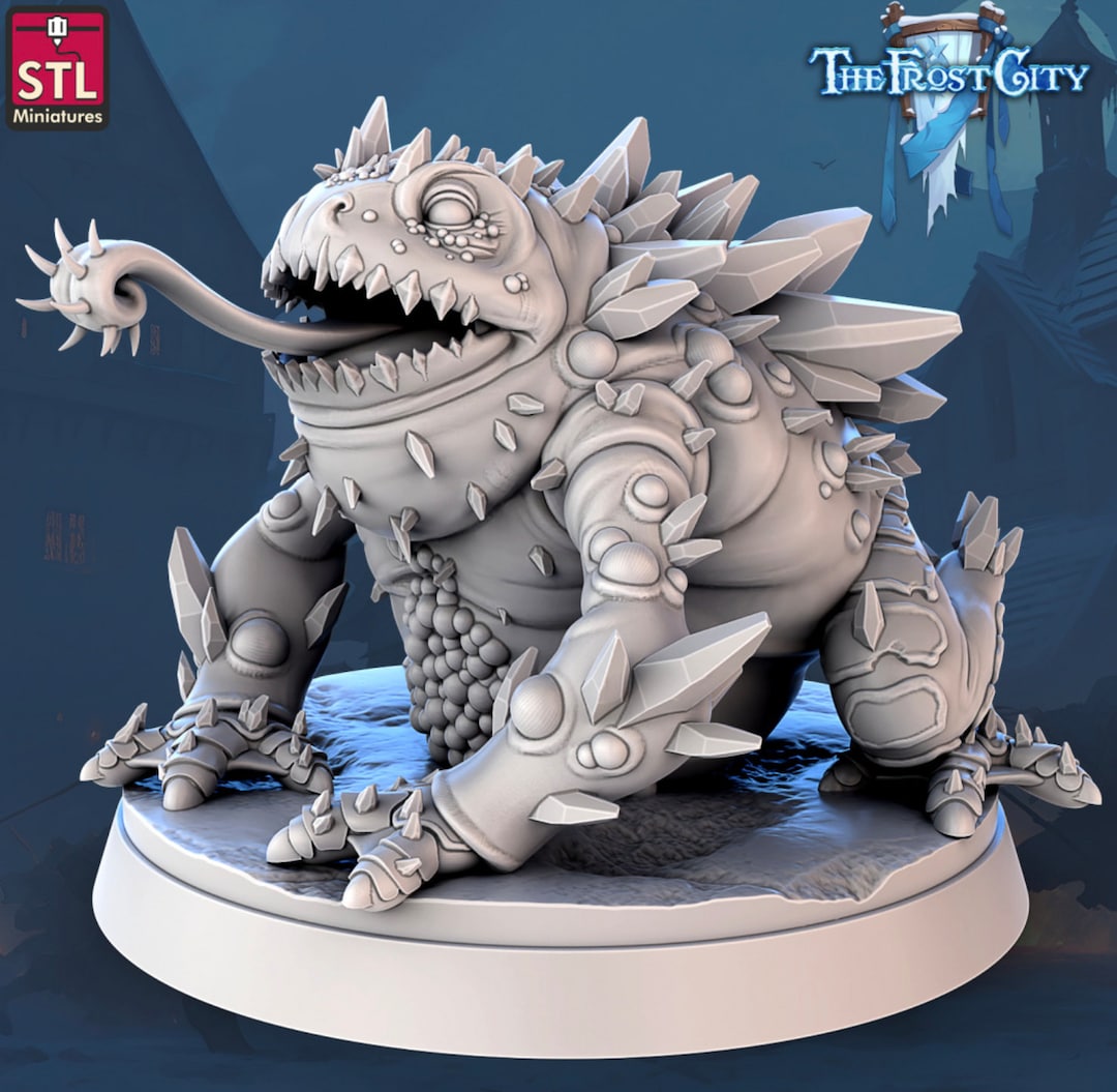 Ice Toad STL Miniatures the Frost City RPG Wargames - Etsy
