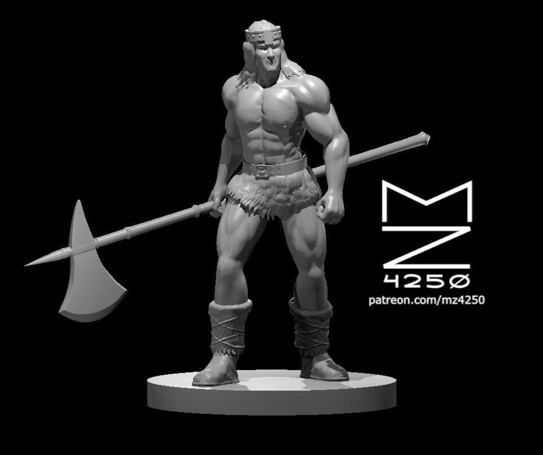 Human Male Barbarian With Halberd Mini - Mz4250 - D&D Pathfinder ...