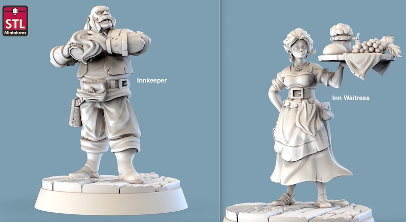 Inn Set STL Miniatures RPG Wargames Tabletop Gaming Dnd - Etsy