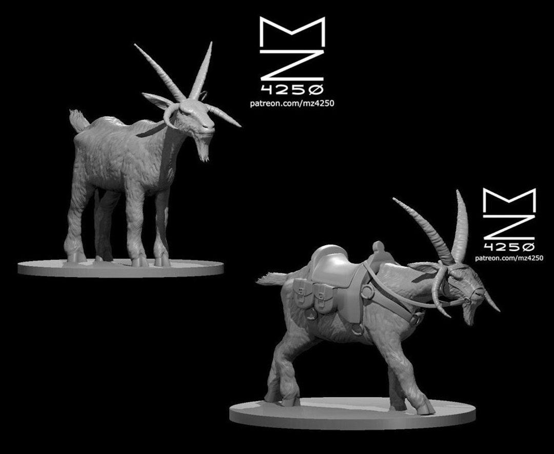Giant Goat Mini - Mz4250 - D&D Pathfinder Fantasy RPG Tabletop ...