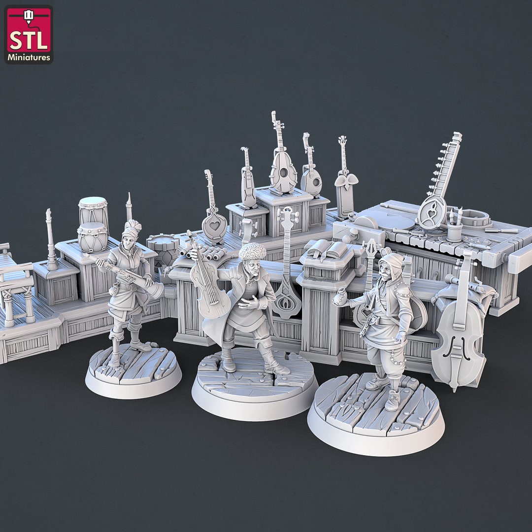 Music Store Set - STL Miniatures - Dnd RPG Wargames Tabletop Fantasy ...