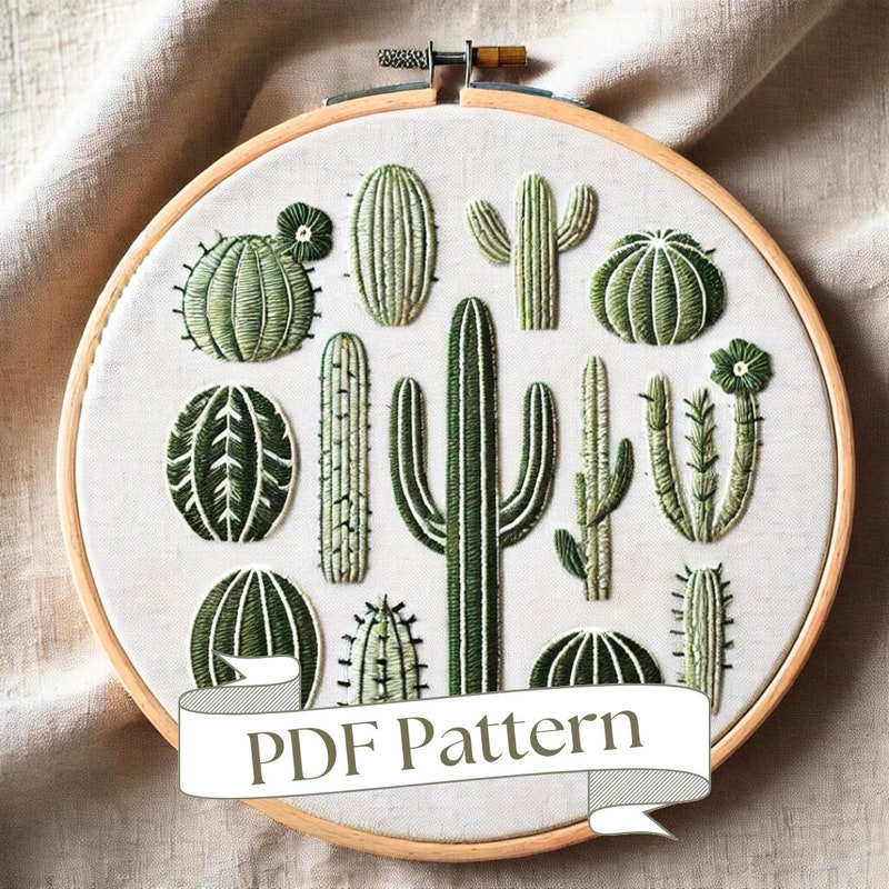 Cactus Embroidery - Etsy