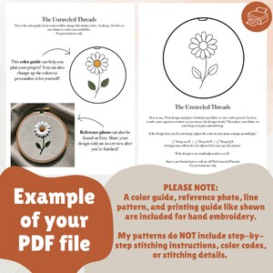 Marigold Embroidery Pattern Easy Floral Embroidery Pattern Beginner ...