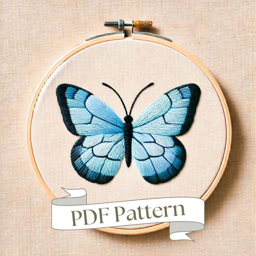 Butterfly Hand Embroidery Pattern, DIY Bug Design (PDF Pattern) - Etsy