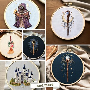 Fantasy Embroidery Pattern Bundle: Dragon, Fairy, Castle (PDF) - Etsy